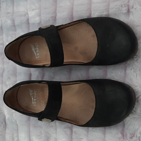 Dansko | Shoes | Dansko Black Beatrice Suede Leather Mary Jane ...